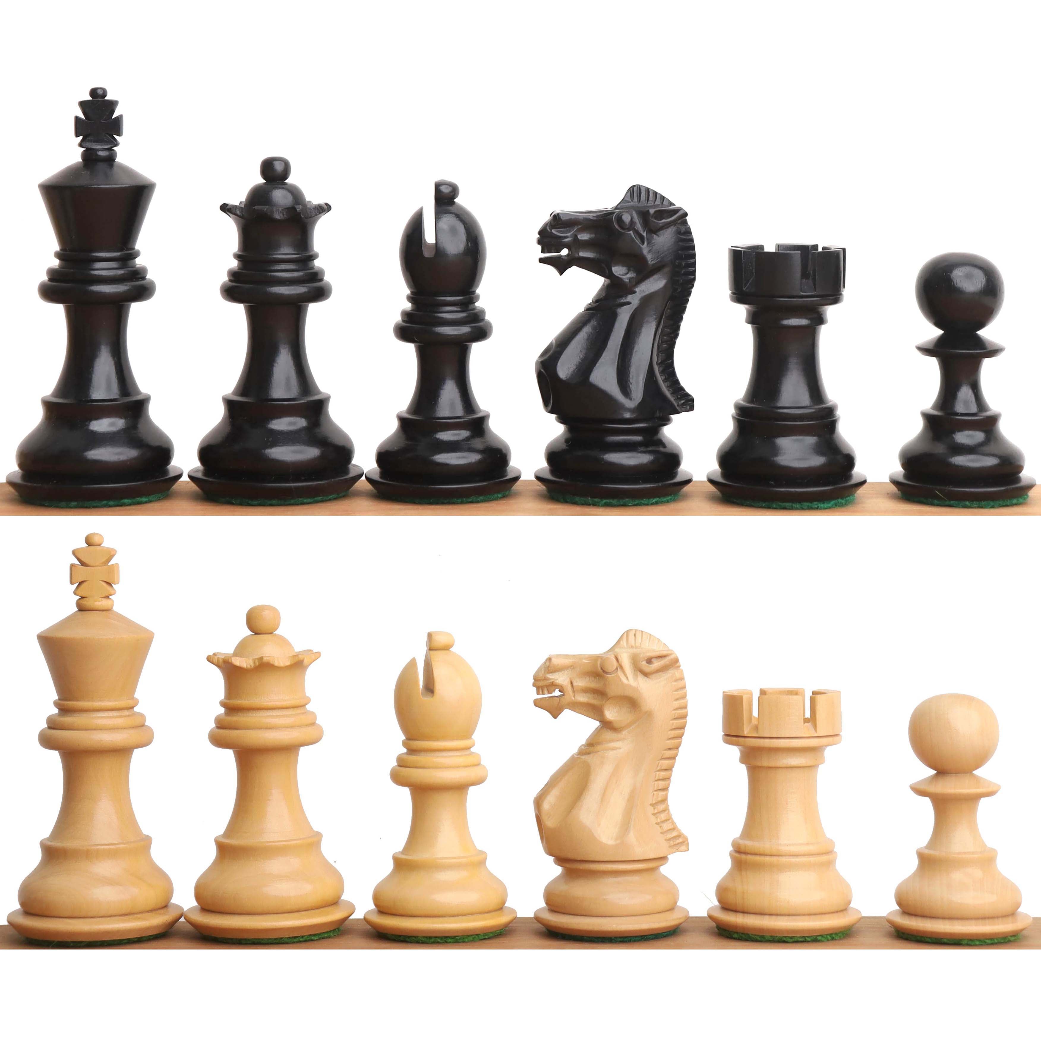 Slightly Imperfect 3.1" Pro Staunton Luxury Chess Set- Chess Pieces On