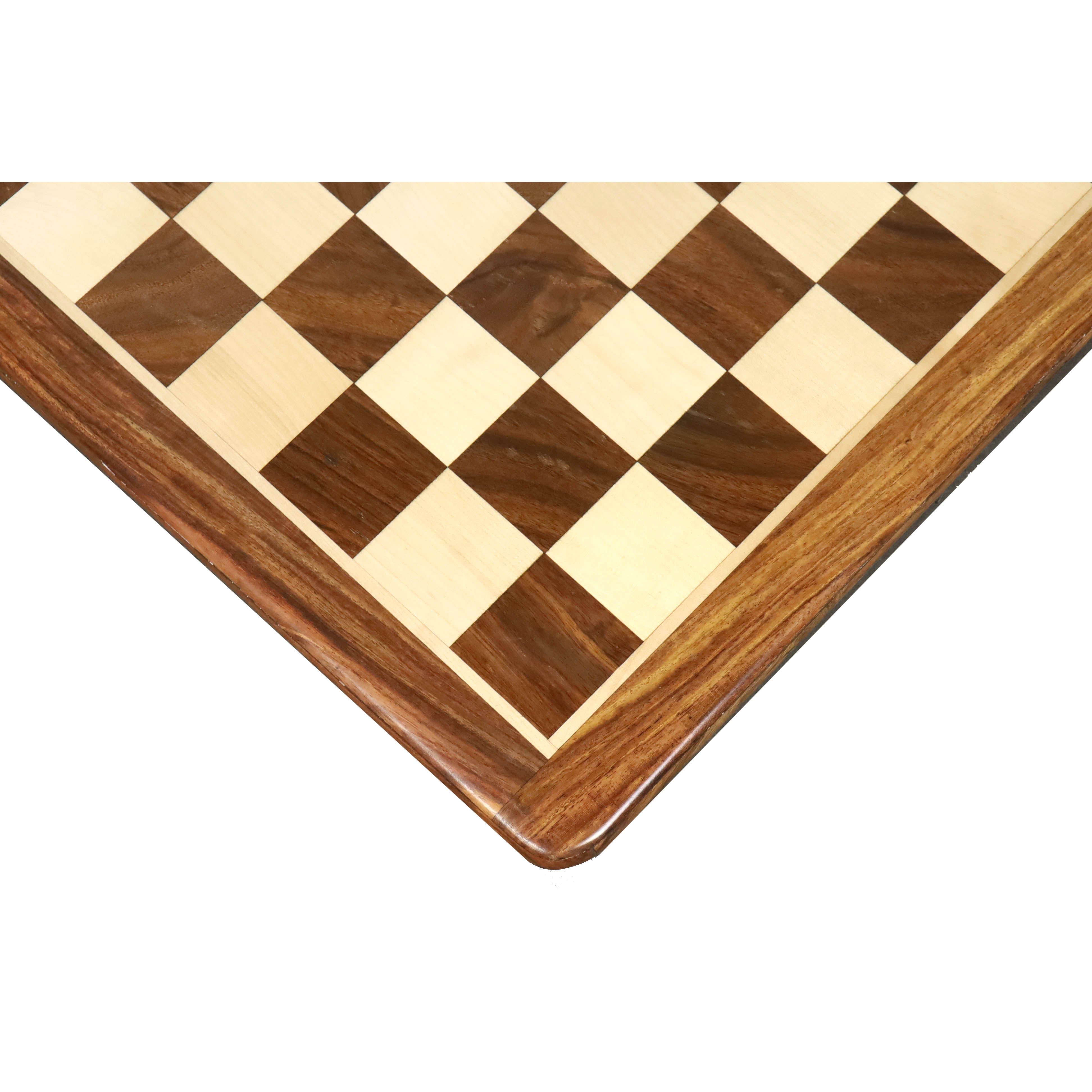 21 Inches Large Chess board in Golden Rosewood & Maple Wood
