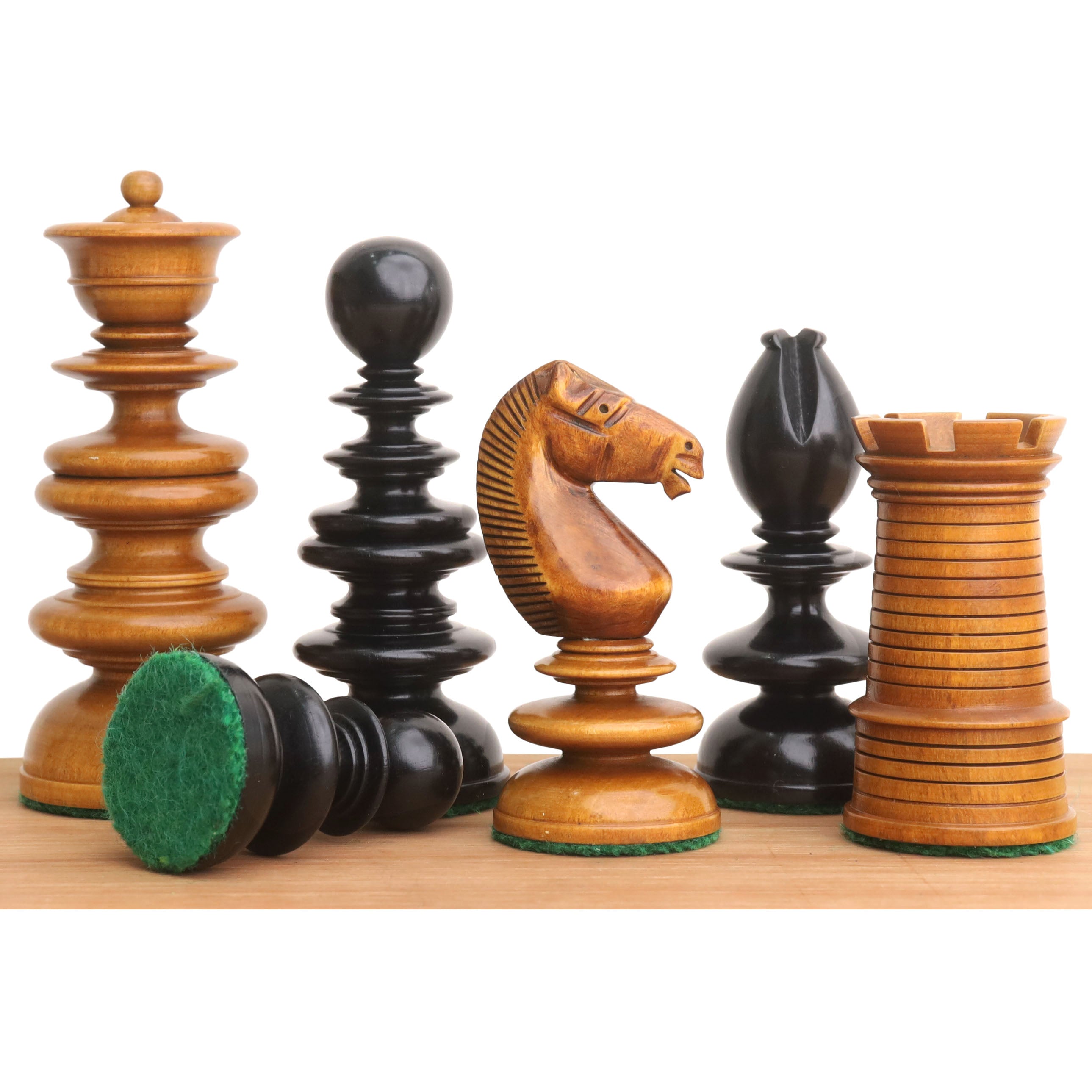 3.3" St. John Pre-Staunton Calvert Chess Set - Chess Pieces Only - Ebo