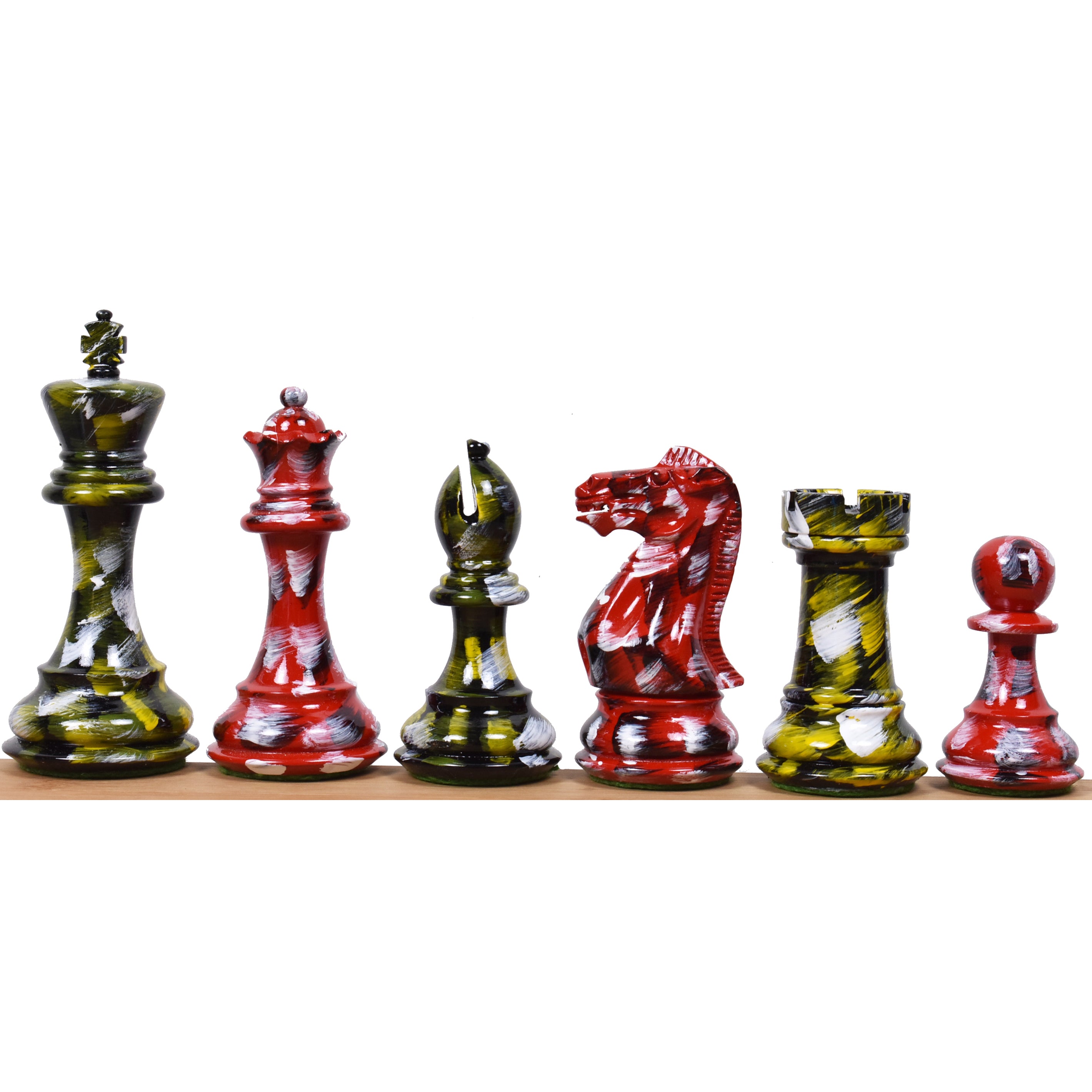 4.1" Dance of Colours Series Staunton Chess Set - Chess Pieces Only -H ...